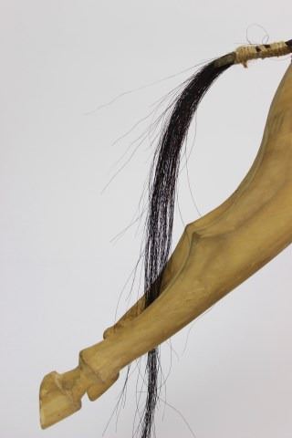Carved Sioux horse effigy dance stick