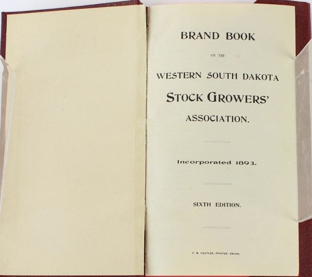 1901 South Dakota brand book by Western