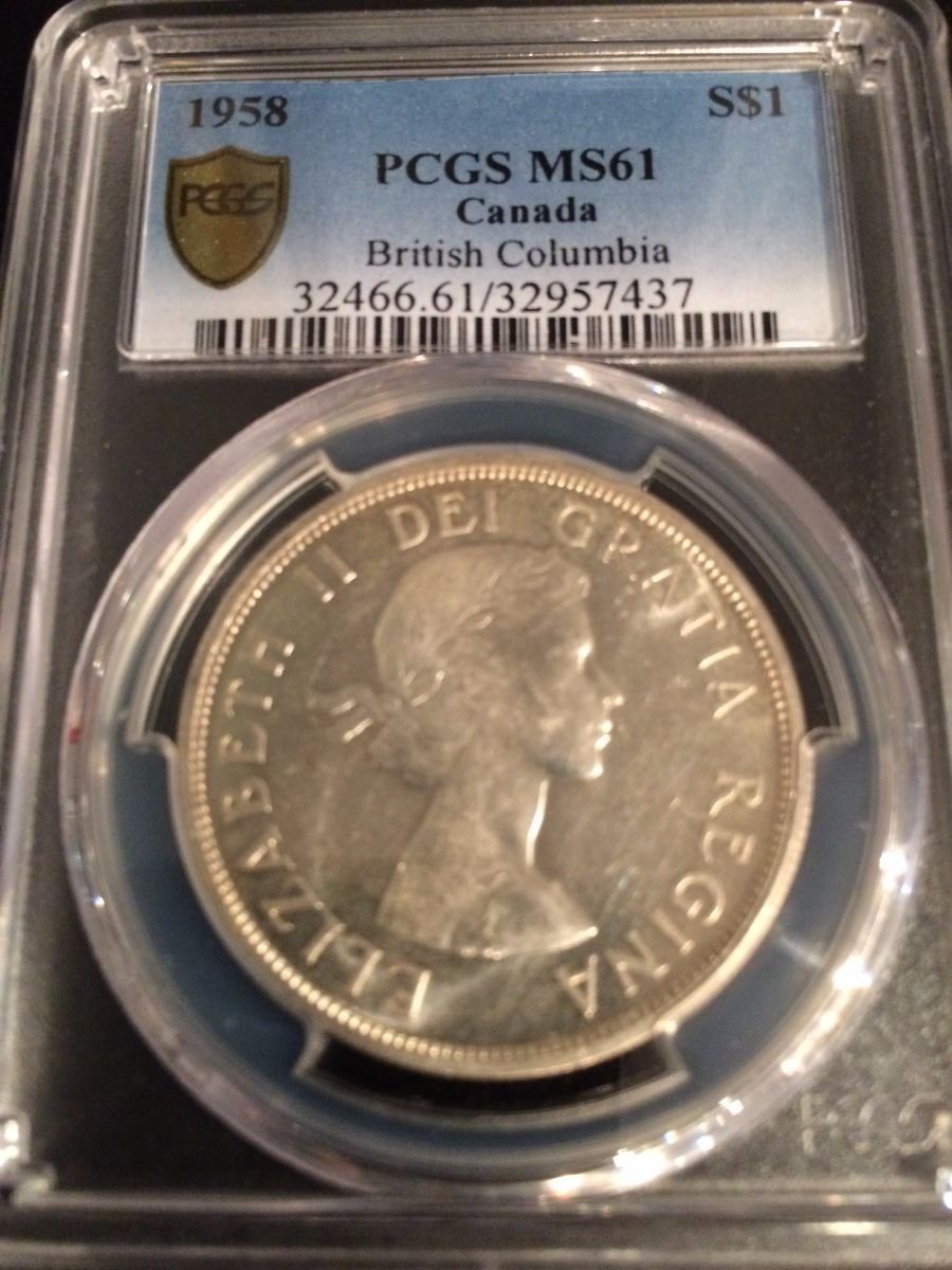 1958 Canada Dollar PCGS MS61