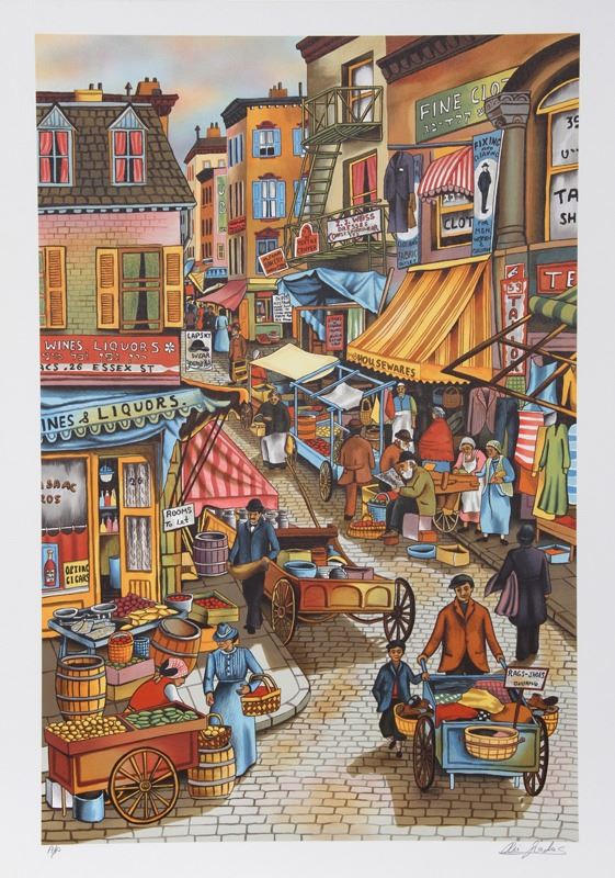 Ari Gradus, Early Days Lower East Side, Lithograph