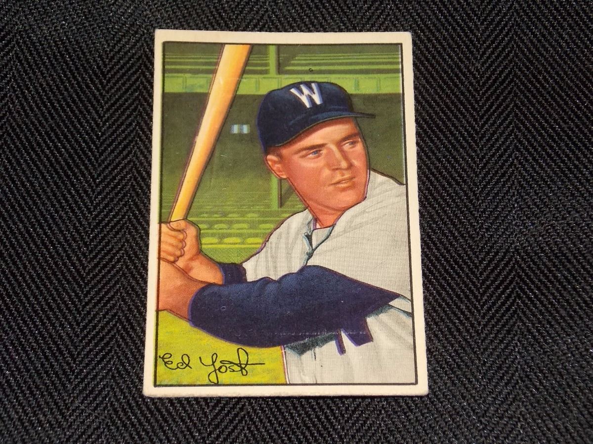1952 Bowman Eddie Yost, Washington Senators