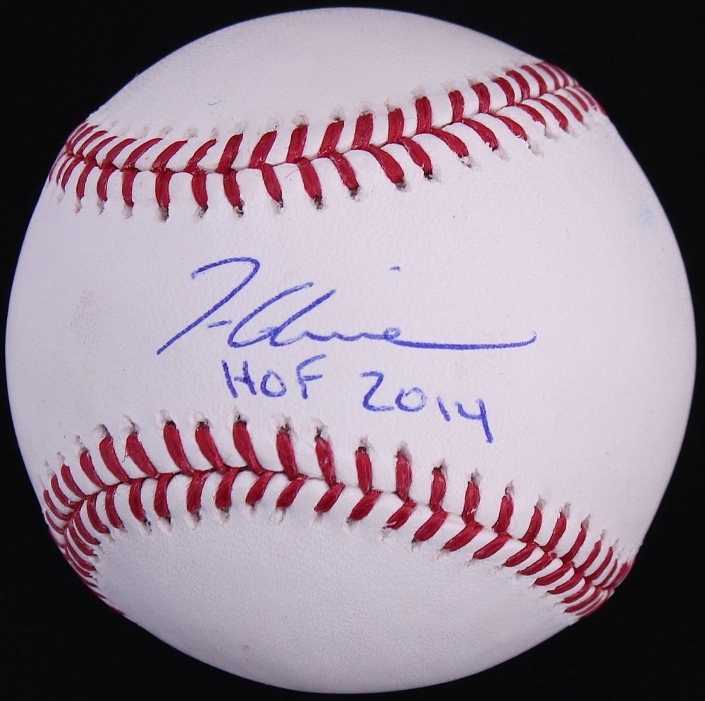 Tom Glavine Signed OML Baseball Inscribed "HOF 2014" (JSA COA)