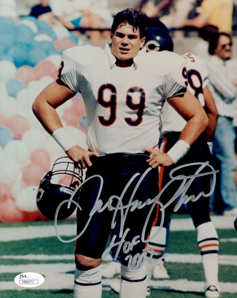 Dan Hampton Signed Bears 8x10 Photo Inscribed "HOF 2002" (JSA COA)
