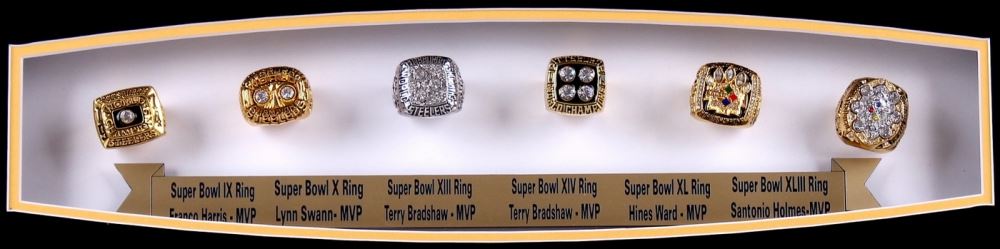 Pittsburgh Steelers 22x32 Custom Framed 6x Super Bowl Championship Ring ...