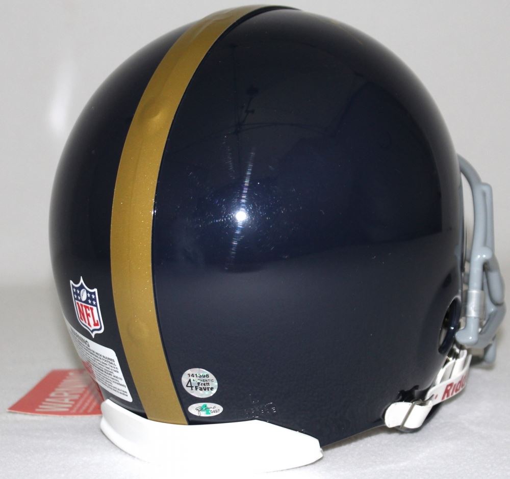 Brett Favre Signed Throwback Jets Full-Size Authentic Pro-Line Helmet ...