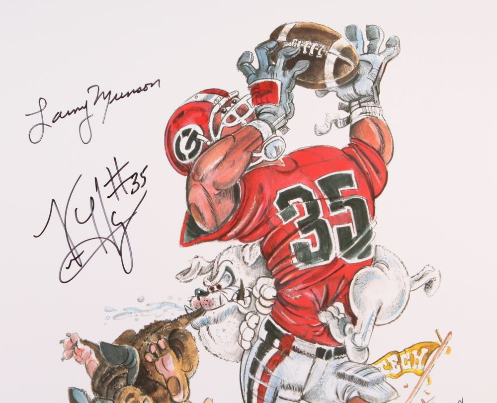 Larry Munson & Verron Haynes Signed "Road Kills" Georgia 18x24 LE ...