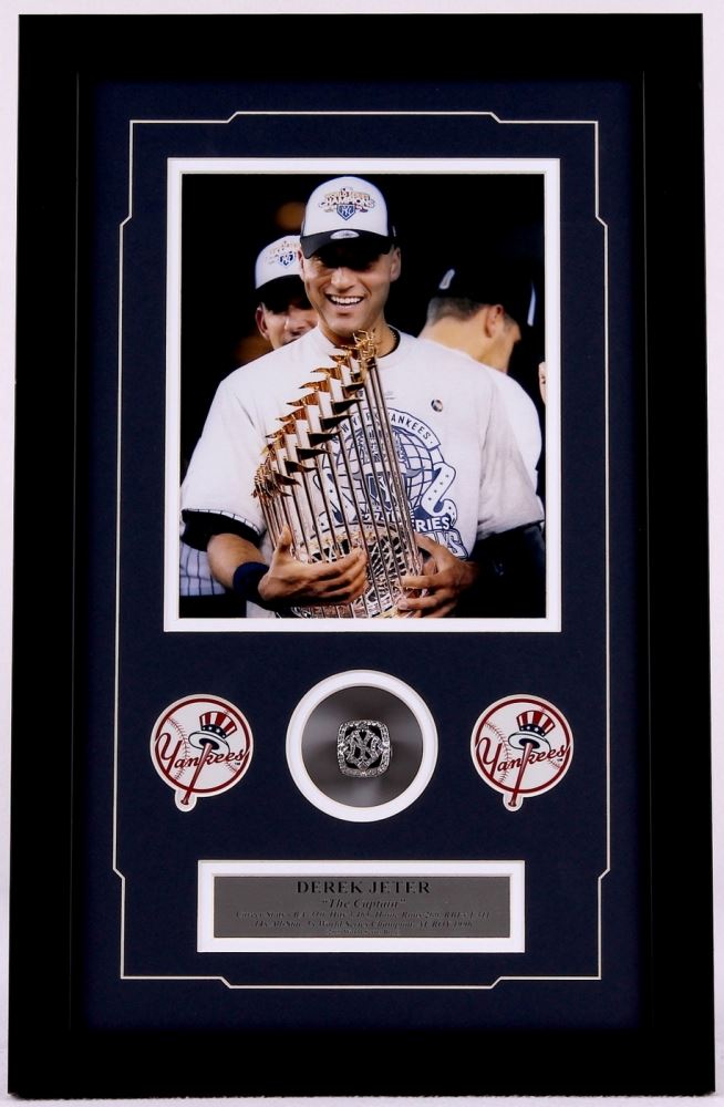 Derek Jeter Yankees 14x22 Custom Framed 2009 World Series Championship ...