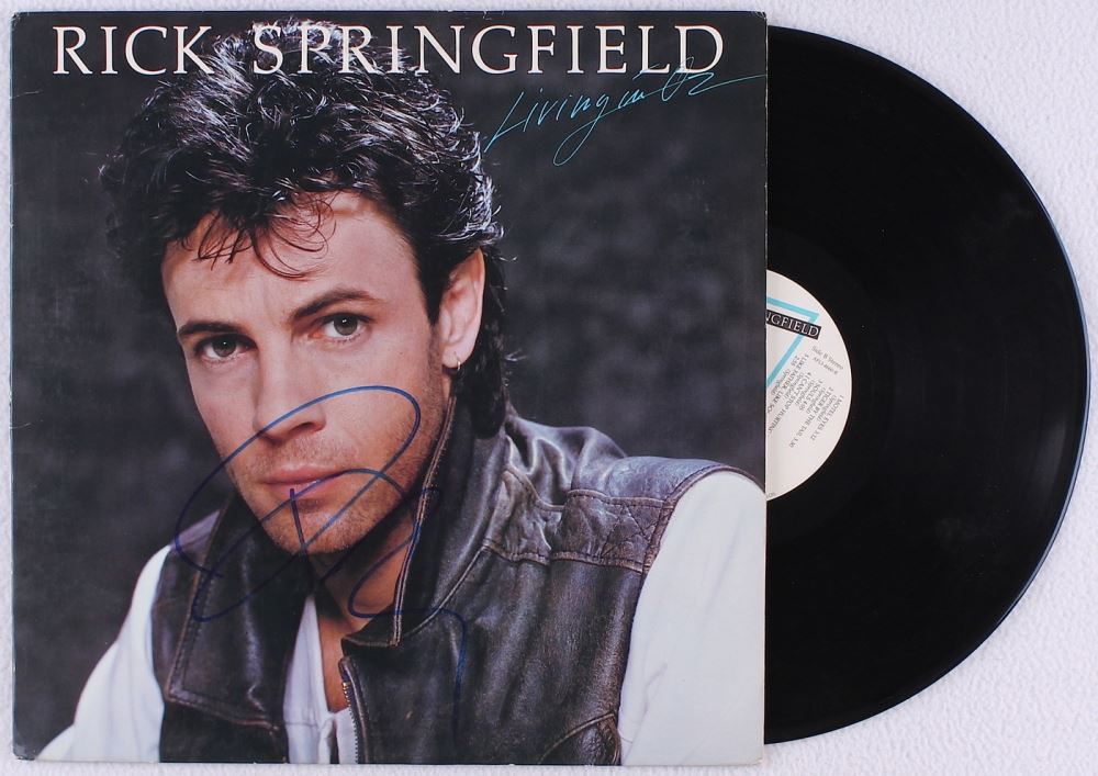 Rick Springfield Signed "Living on Oz" Record Album (JSA COA)