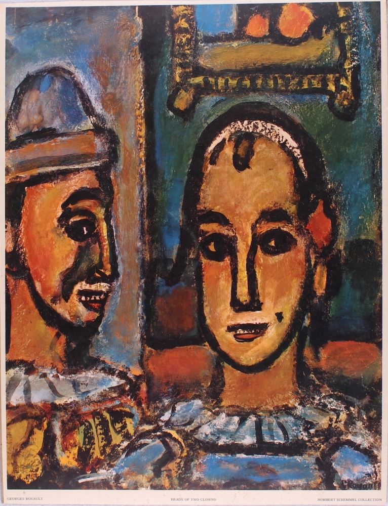 Georges Rouault "Heads of Two Clowns" Vintage 1960s 18x24 LE Official ...
