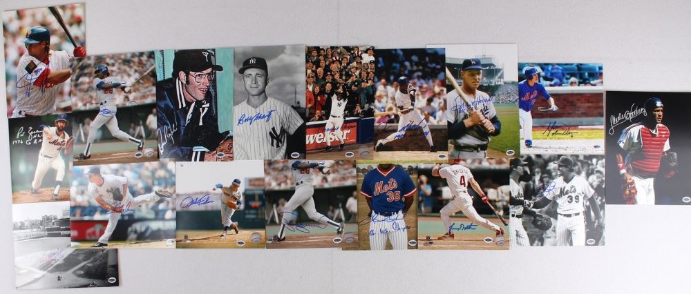 Lot of (16) Baseball 8x10 Photos Signed by (16) Including Dave Rajsich ...
