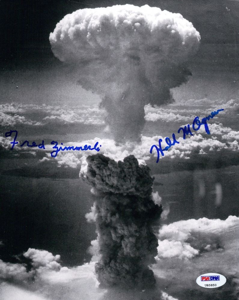 Dr. Harold Agnew & Fred Zimmerli Signed Hiroshima Atomic Bomb 8x10 ...