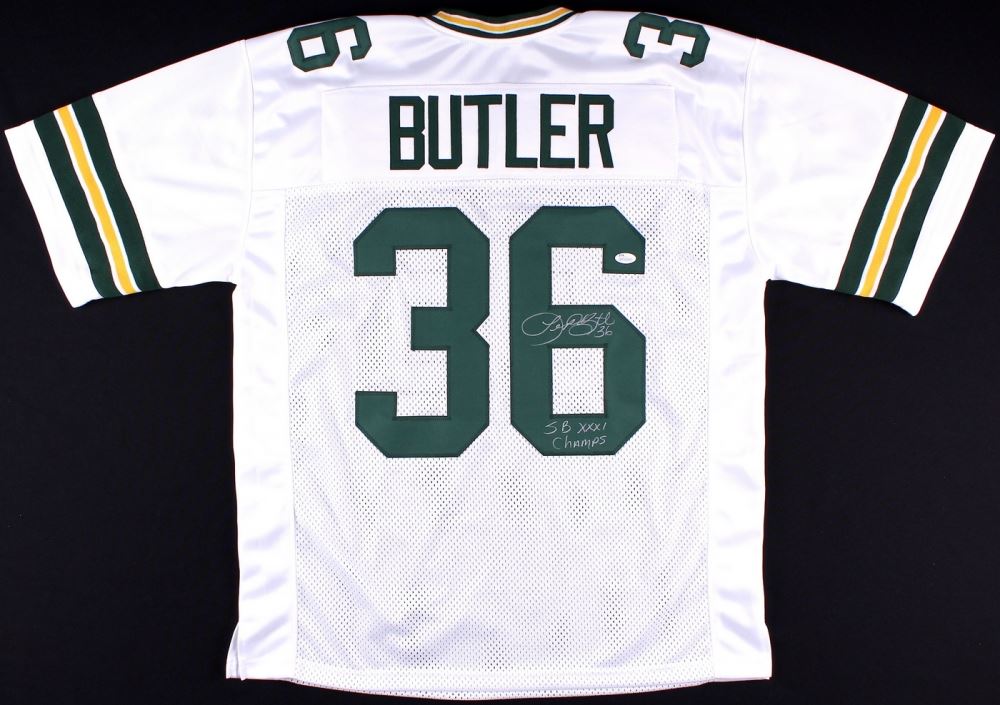 LeRoy Butler Signed Packers Jersey Inscribed "SB XXXI Champs" (JSA COA)