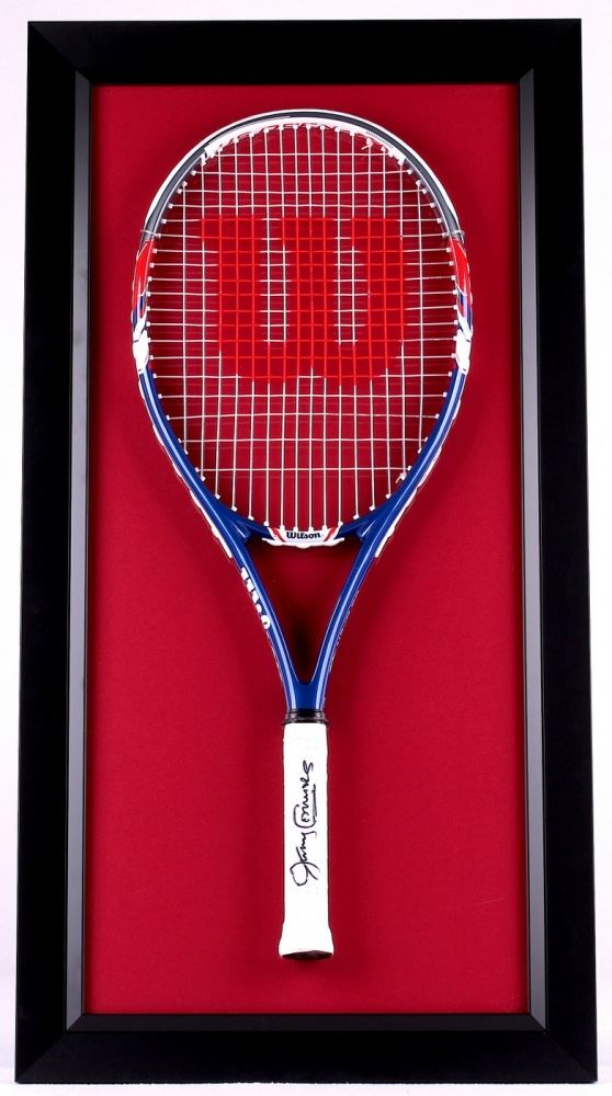 Jimmy Connors Signed 18x34 Custom Framed Tennis Racket Display (PSA COA)