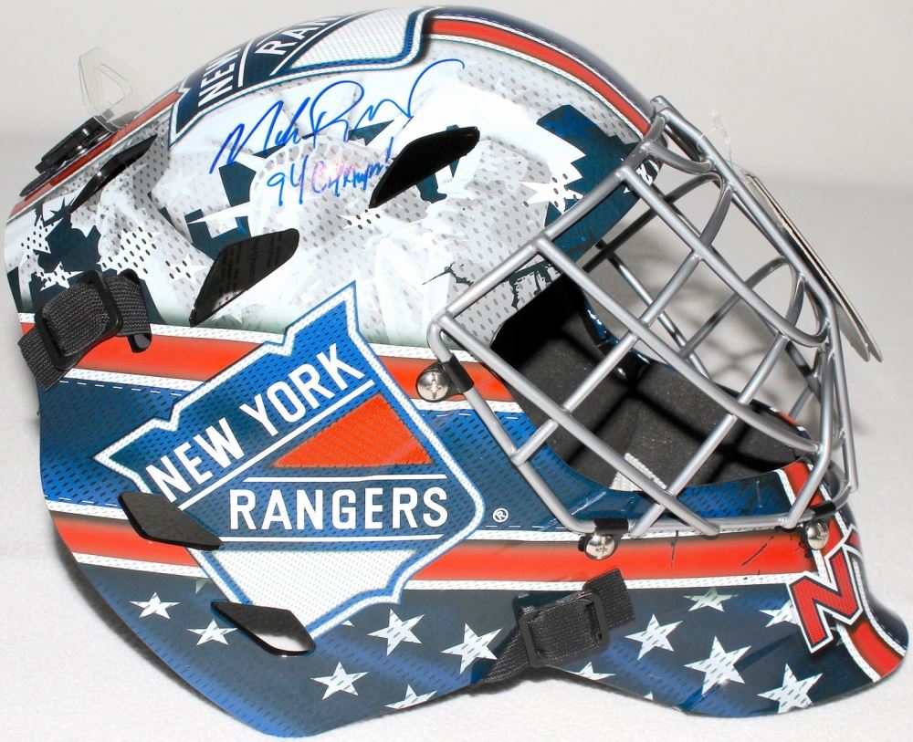 Mike Richter Signed Rangers Full-Size Goalie Mask Inscribed "'94 Champs ...