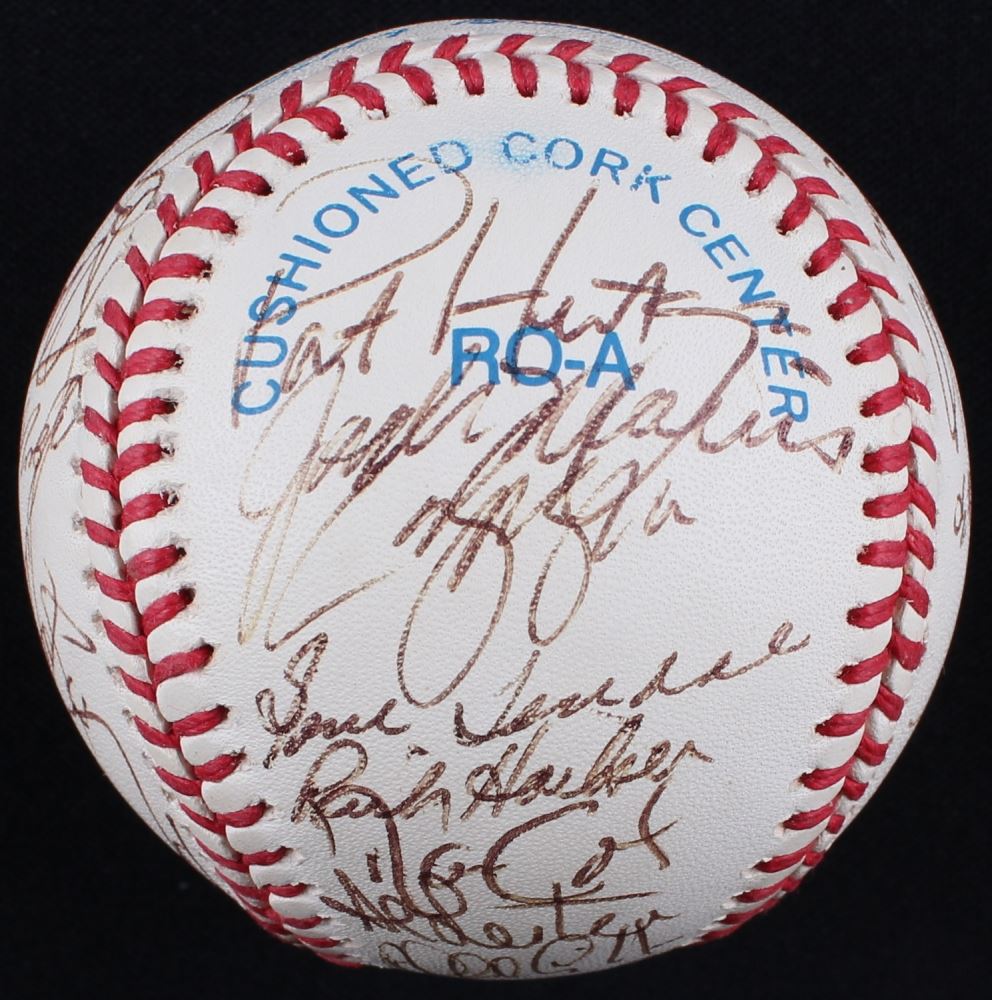 1993 Blue Jays Team-Signed OAL Baseball with (32) Signatures Including ...