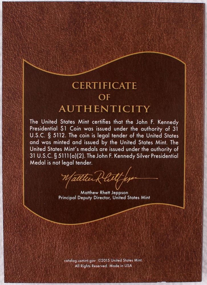 2015 John F Kennedy Coin & Chronicles Set