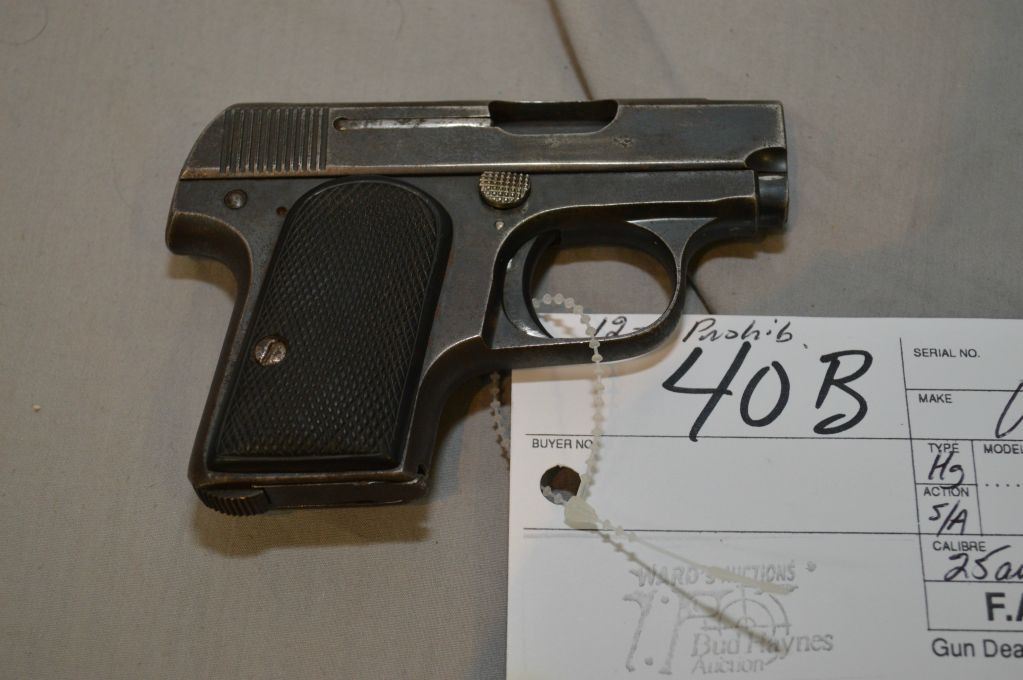 Walman ( Arizmendi Y Goenaga ) Model American Automatic Pistol . 25 ...