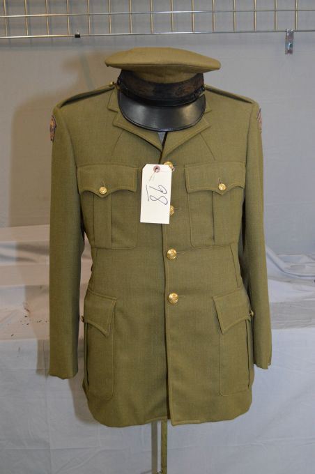 Vintage Olive Green "Lomond" Police Tunic & Hat [ hat missing the ...