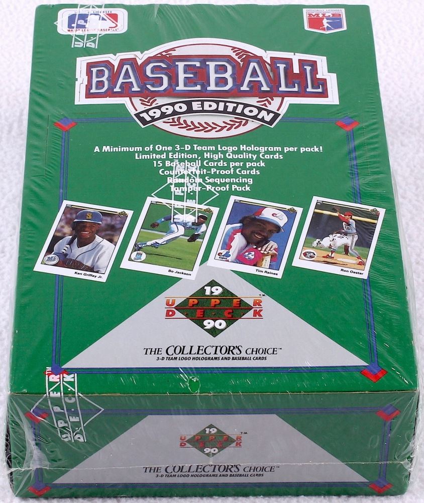 1990 Edition Upper Deck Baseball Unopened Box of (36) Packs