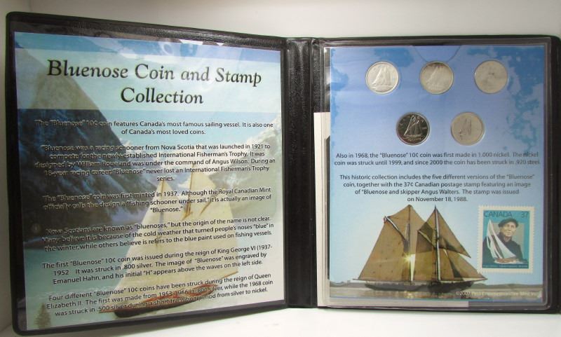 Bluenose Coin And Stamp Collection - 5 Coin Set - First Commemorative Mint