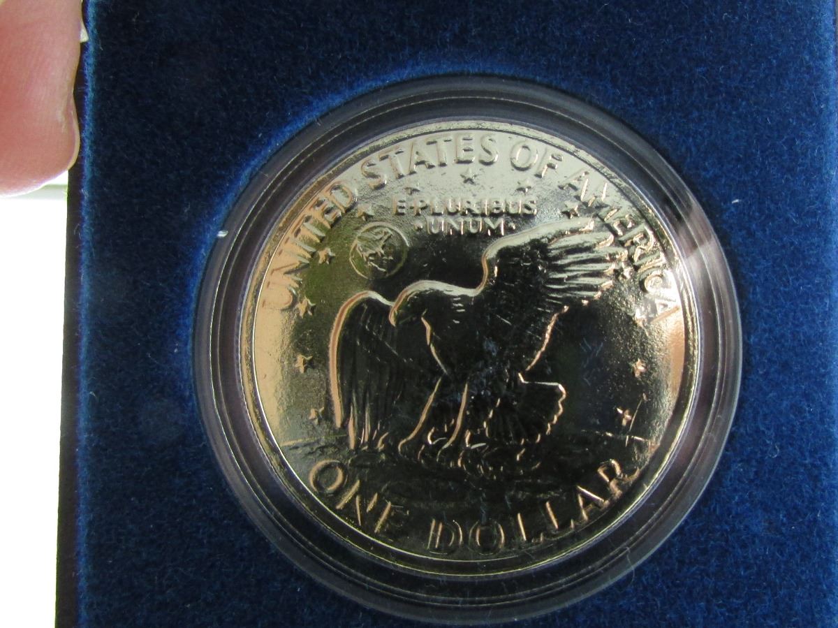 1971 USA - First Year Of Issue Eisenhower Dollar Coin - "Layered In 24 ...