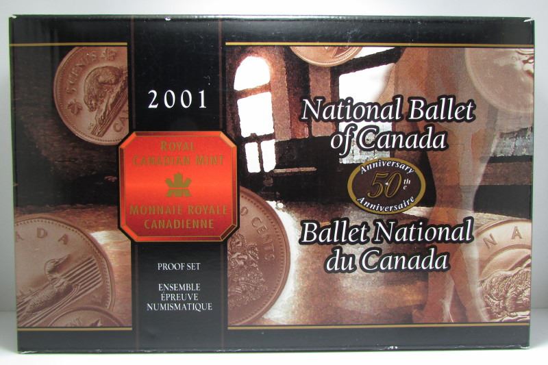 2001 Canada Proof Coin Set - 50th Anniversary Of The National Ballet Of ...
