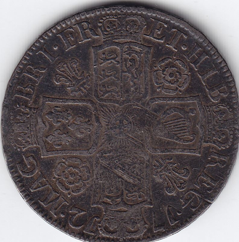 1712 Great Britain (UK) Sterling Silver Half Crown Coin - Anne