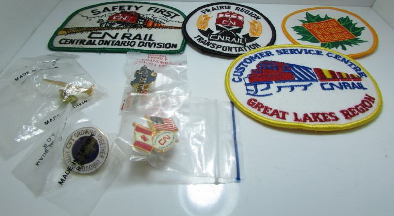 CN Rail Patch & Pin Lot - Circa 1990's