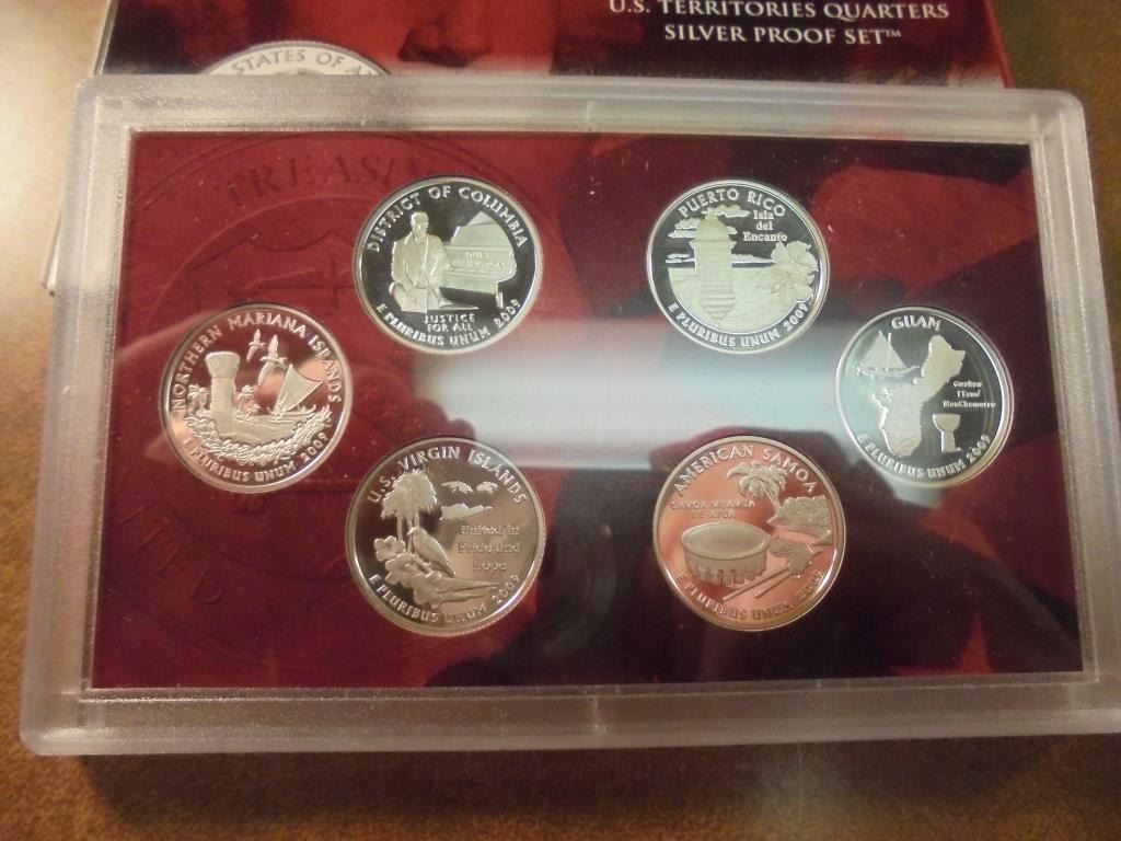 2009 SILVER DISTRICT OF COLUMBIA & US TERRITORIES QUARTERS PROOF SET ...