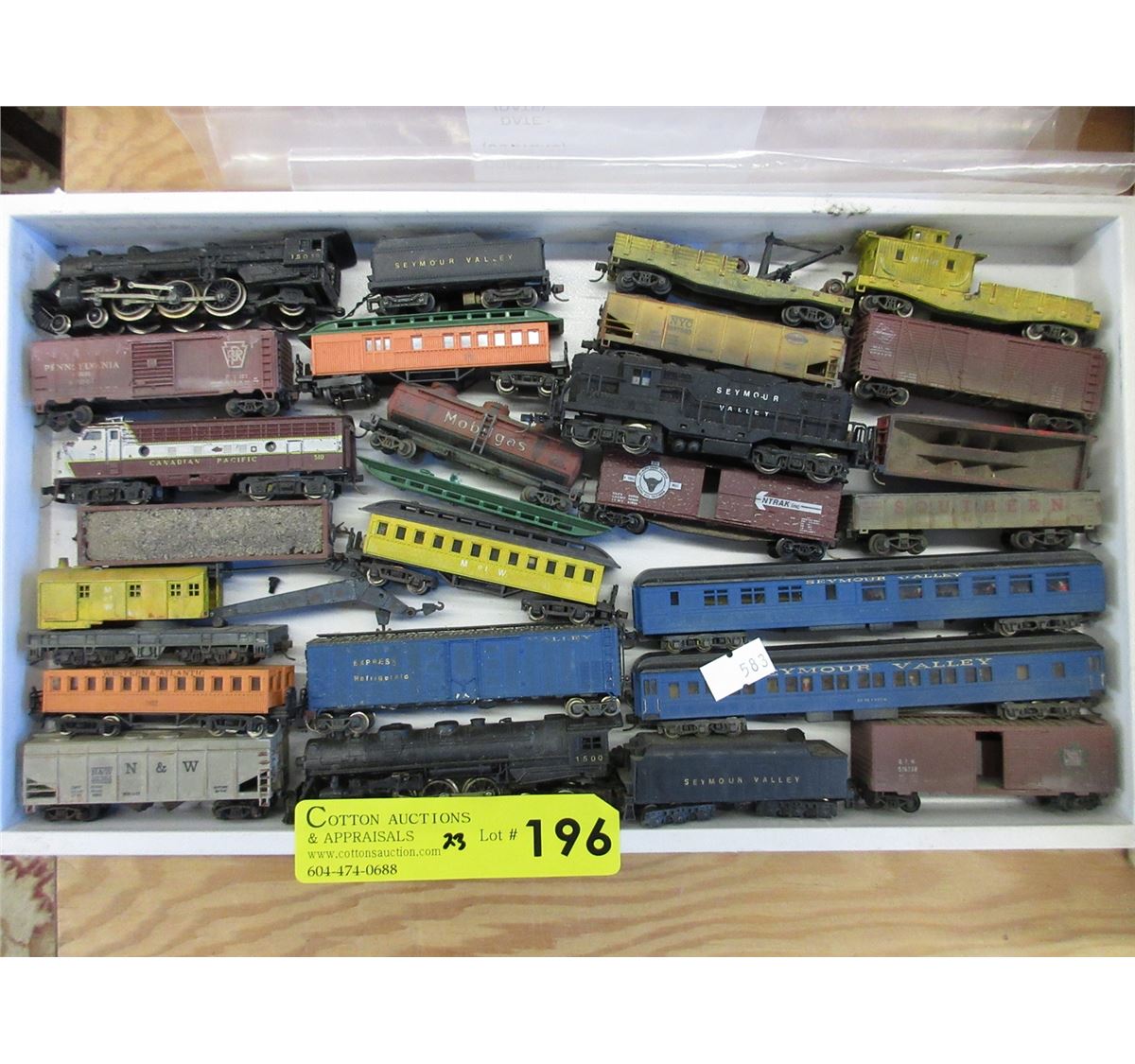 23 N-Scale model train cars & engines