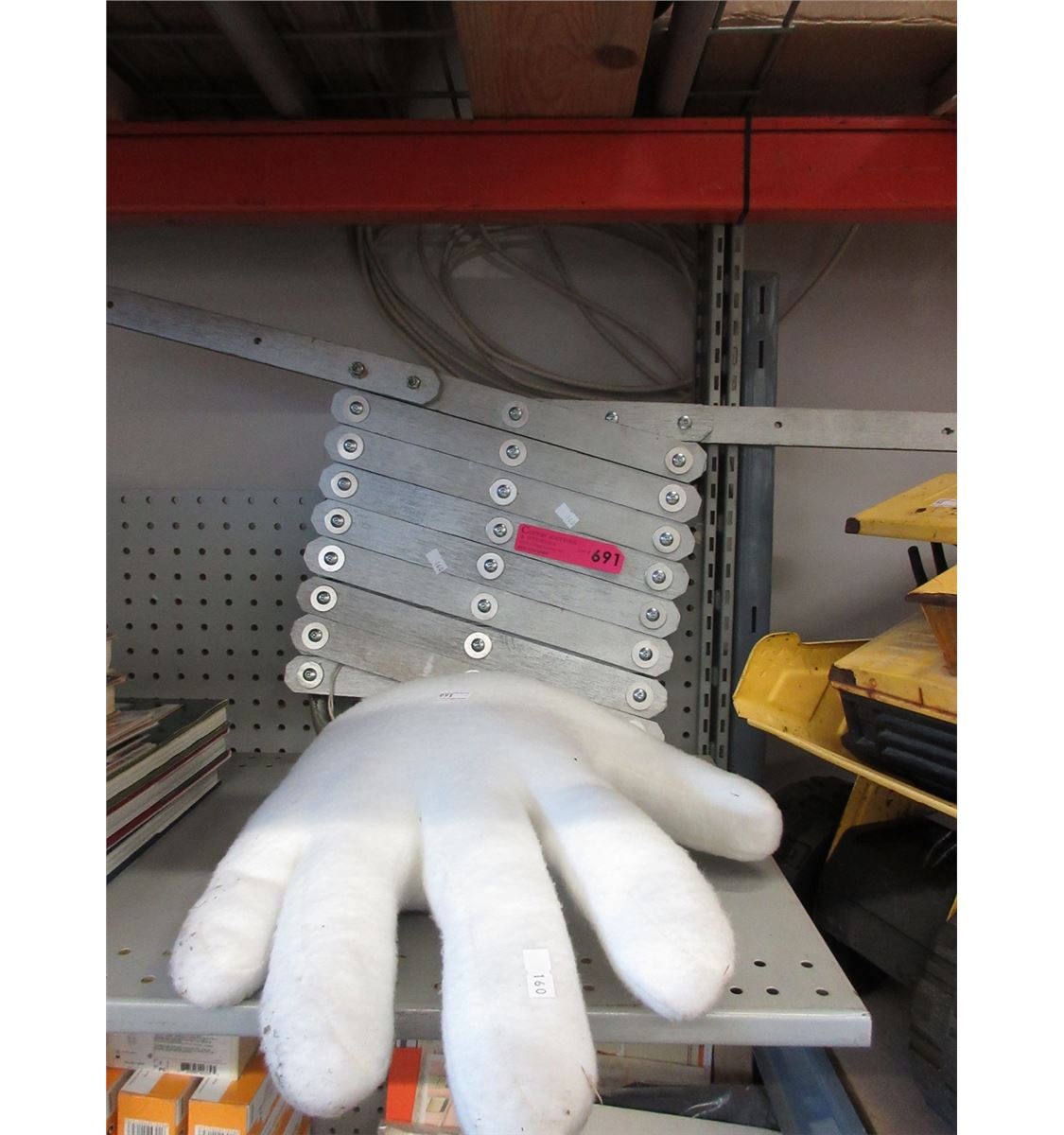 Giant accordion prop hand