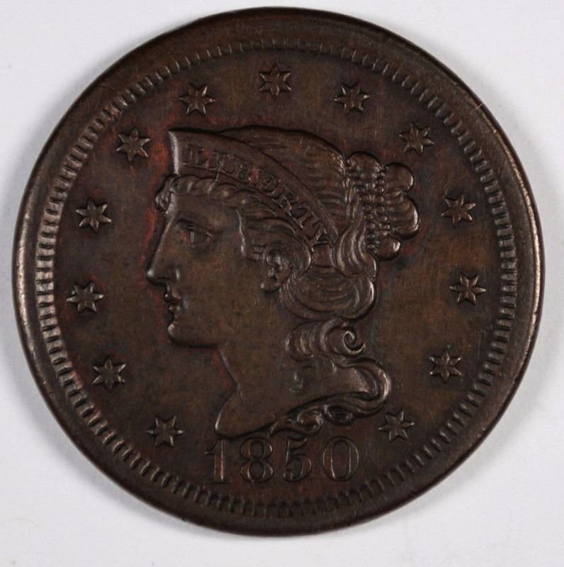 1850 LARGE CENT CH AU