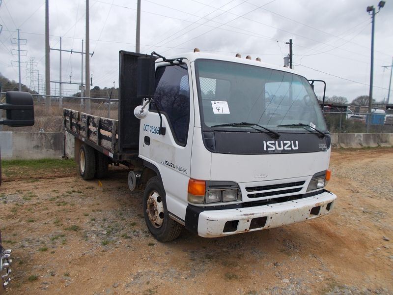 1996 ISUZU NPR S/A FLATBED TRUCK, S/N JALB4B1K0T7006867, DIESEL ENG, A/T, 15' FLATBED W/REMOVABLE SI