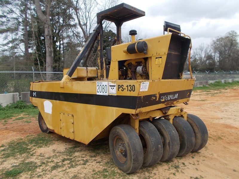 CAT PS130 PNEUMATIC ROLLER, S/N 7ND00286, 9 WHEELED, PERKINS DIESEL ENG ...