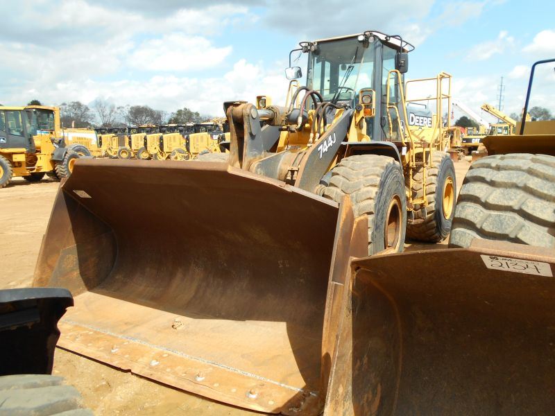 JOHN DEERE 744J WHEEL LOADER, S/N 618156 (08 YR) GP BUCKET, ECAB W/ AIR ...