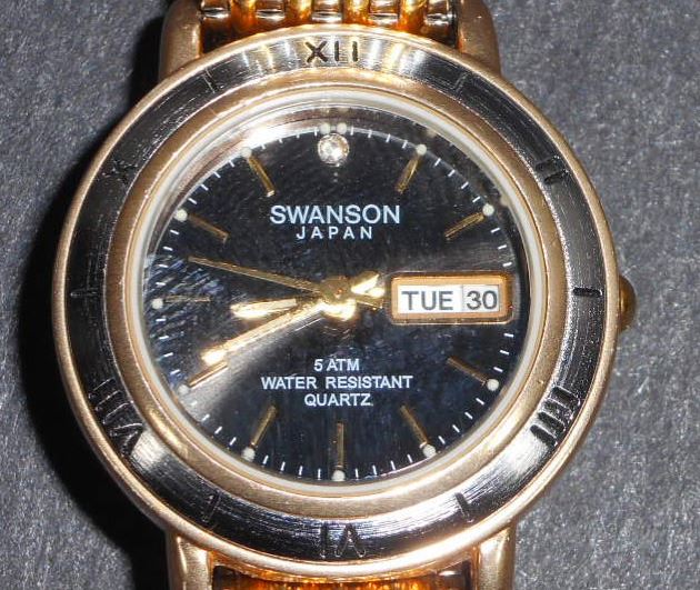 WOMANS SWANSON JAPAN 5 ATM WATER RESISTANT QUARTZ WRIST WATCH