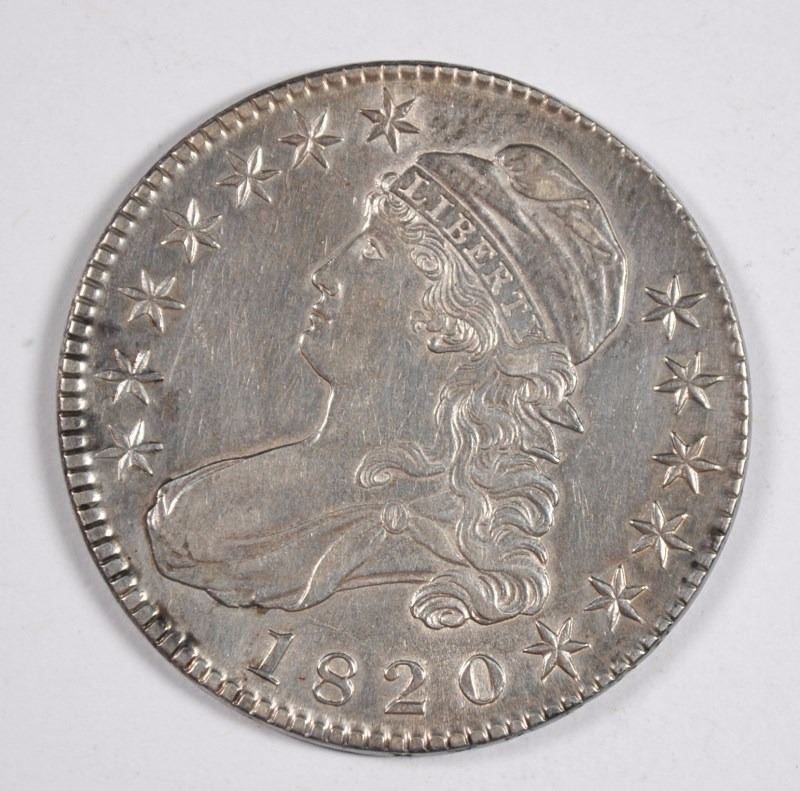 1820 BUST HALF DOLLAR CH AU 1820-bust-half-dollar-ch-au