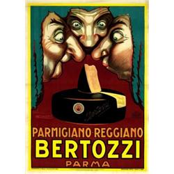 Italian advertising poster, food -PARMIGIANO-REGGIANO BERTOZZI