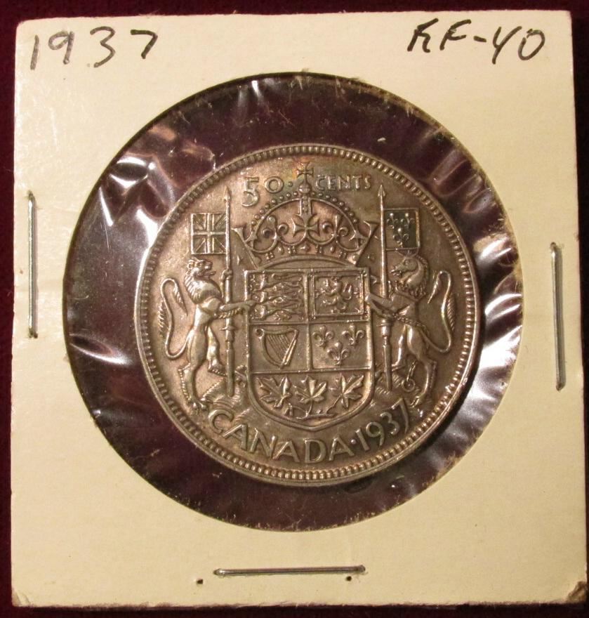 1937 Canada Silver Half Dollar. EF. Catalog Value $25.00