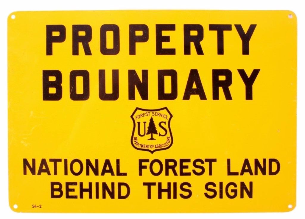 USFS National Forest Property Boundary Signs