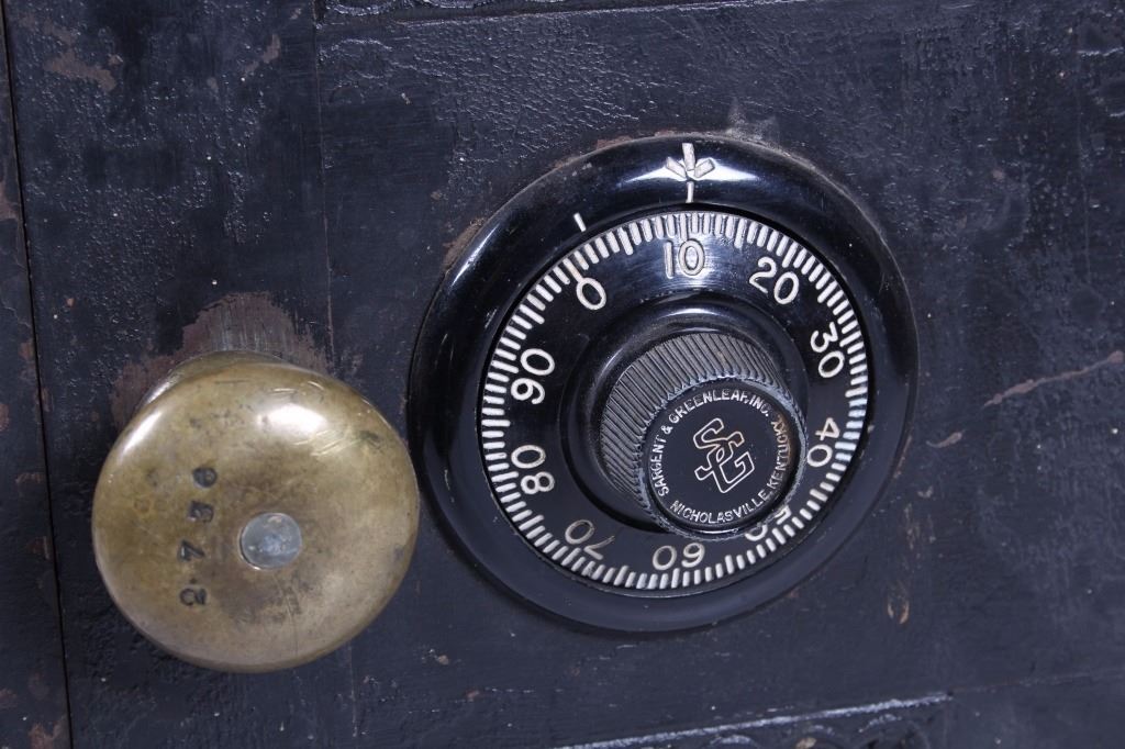 Sargent & Greenleaf Metal Antique Safe