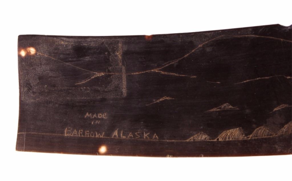 Alaskan Whale Baleen Scrimshaw