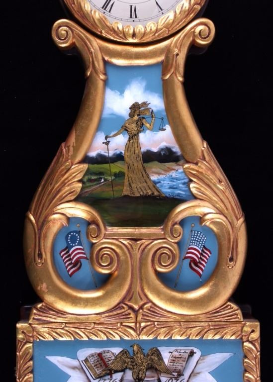 Eurich & Romeo Bicentennial Lyre Clock