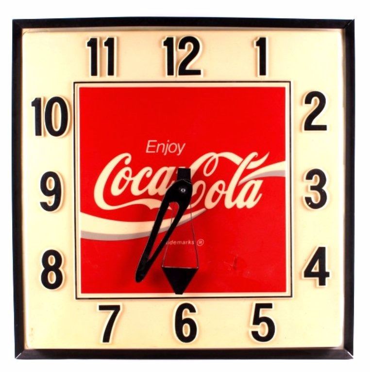 Large Coca Cola Lighted Clock