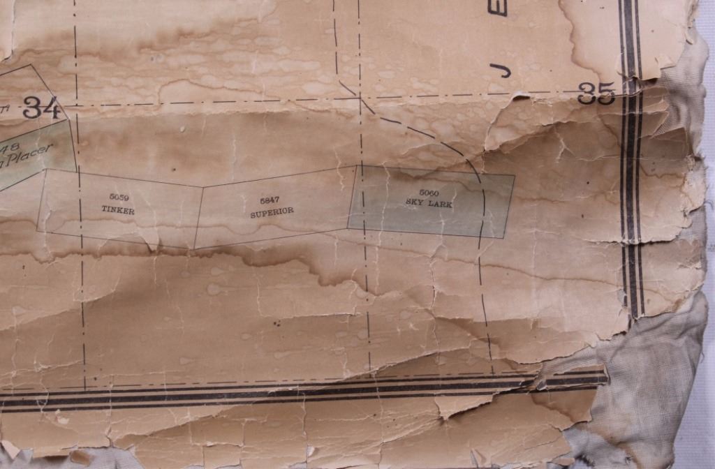 Map of Mining Claims Butte Montana 1901 RARE