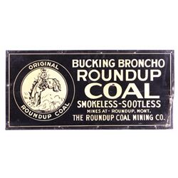 Original Roundup Coal Sign from Montana