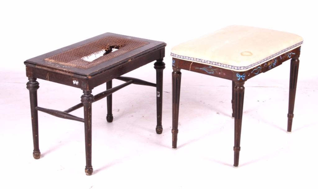 Antique Wooden Vanity Benches