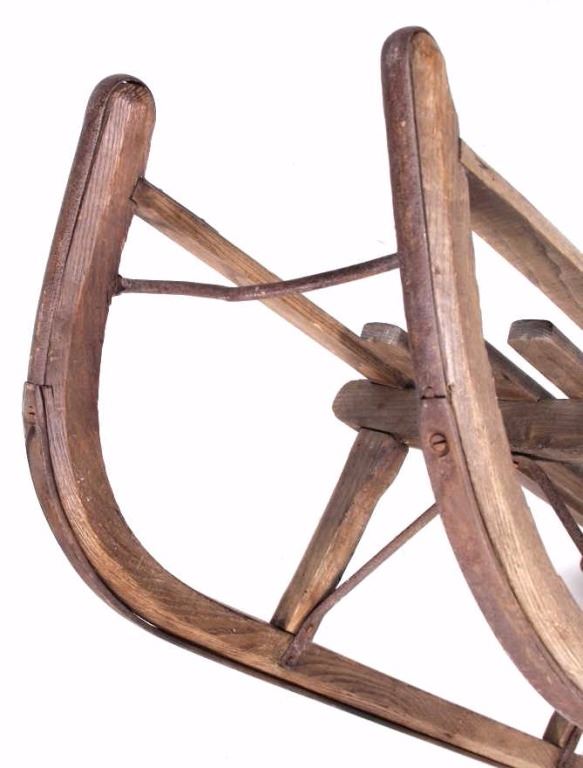 Early Vintage Davos Wooden Norwegian Sled