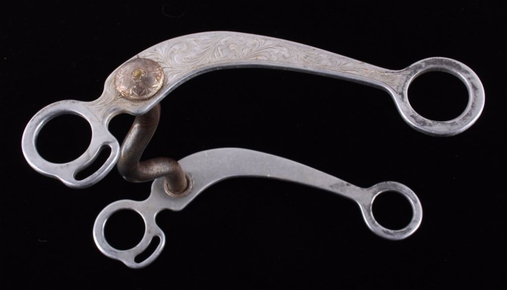 Engraved Aluminum Trammell Horse Bit