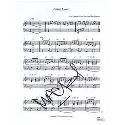 Macklemore Signed "Same Love" Music Sheet 8x10 Photo (JSA COA)